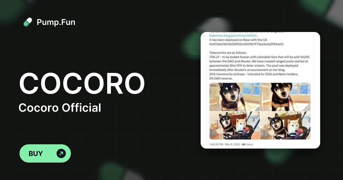 Cocoro Official (COCORO) - Pump