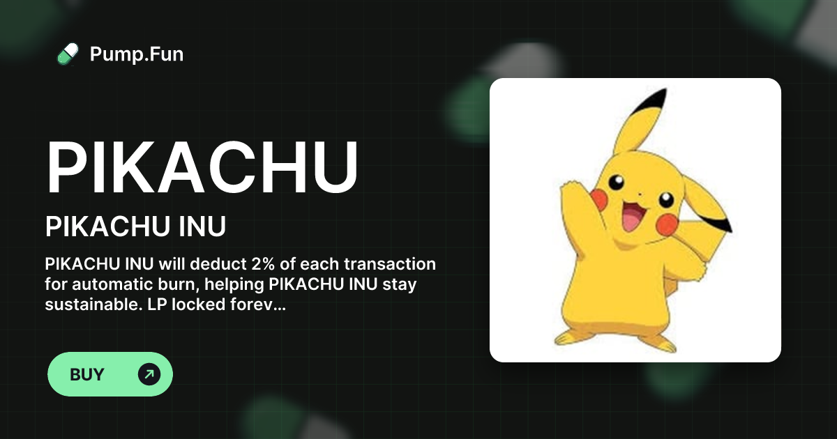 PIKACHU INU (PIKACHU) - Pump