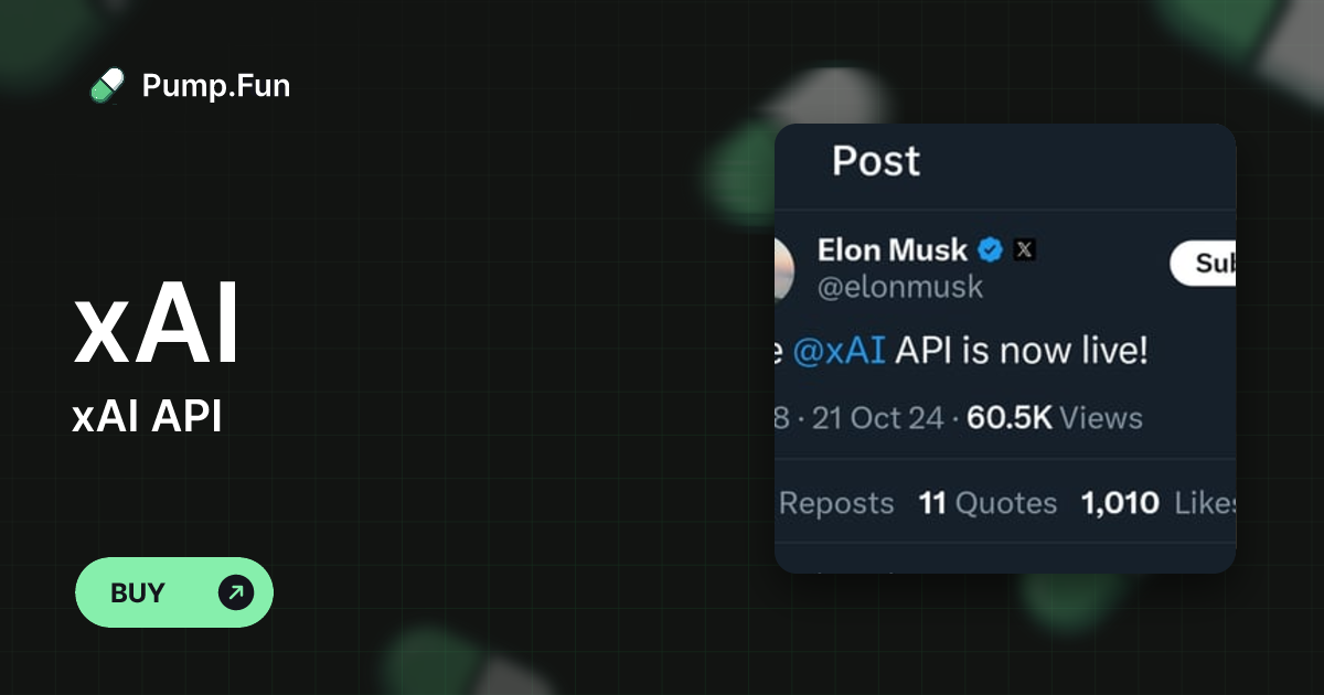 xAI API (xAI) - Pump