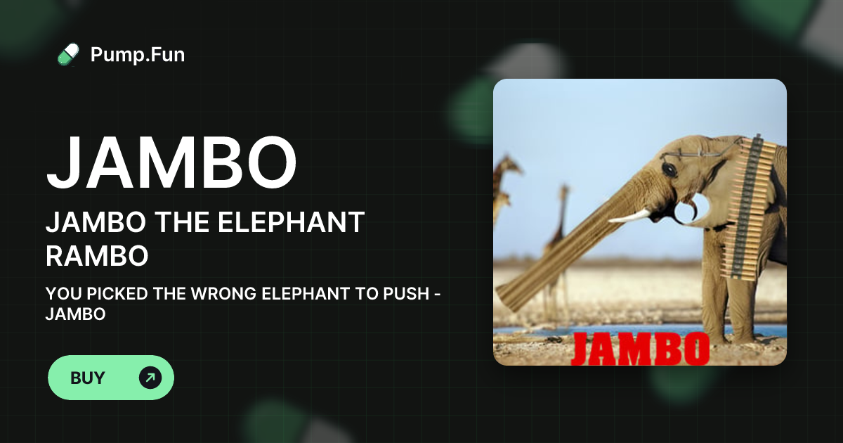 JAMBO THE ELEPHANT RAMBO (JAMBO) - Pump