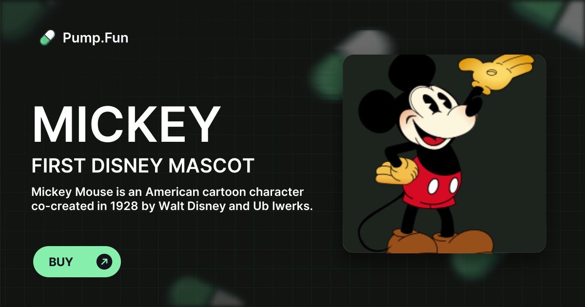 FIRST DISNEY MASCOT (MICKEY) - Pump