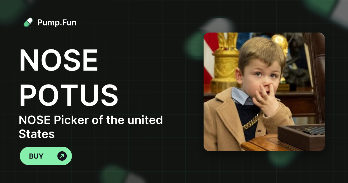 NOSE Picker of the united States (NOSE POTUS) - Pump