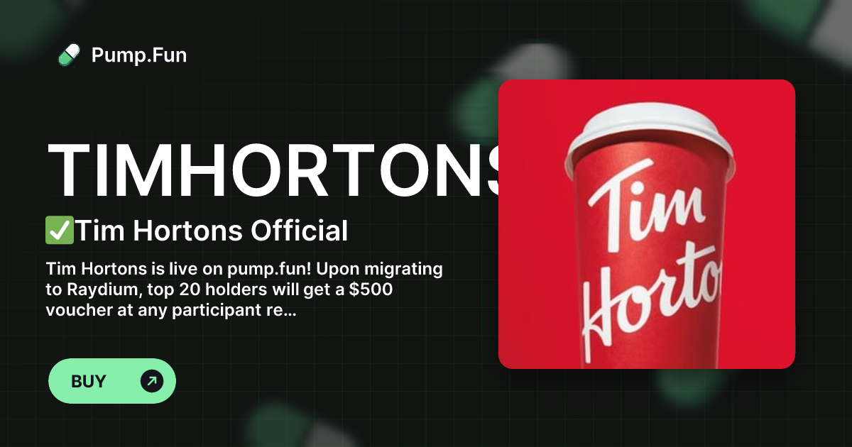 Tim Hortons Official (TIMHORTONS) - Pump
