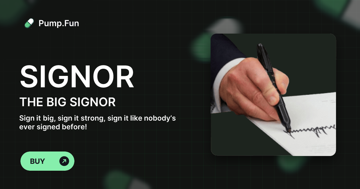 THE BIG SIGNOR (SIGNOR) - Pump