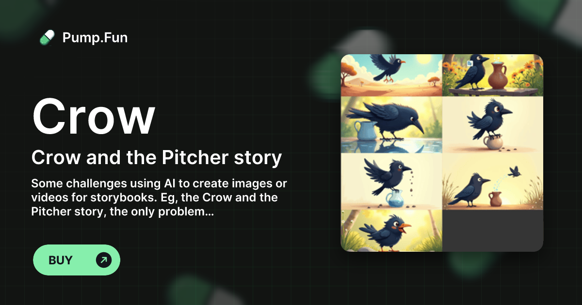 Crow and the Pitcher story (Crow) - Pump