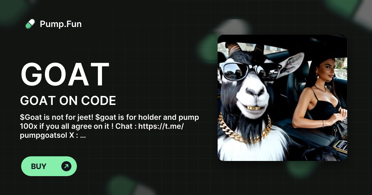 GOAT ON CODE (GOAT) - Pump