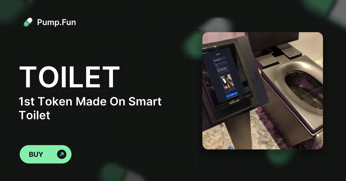 1st Token Made On Smart Toilet (TOILET) - Pump
