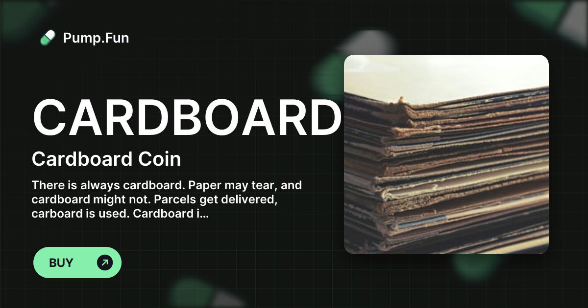 Cardboard Coin (CARDBOARD) - Pump