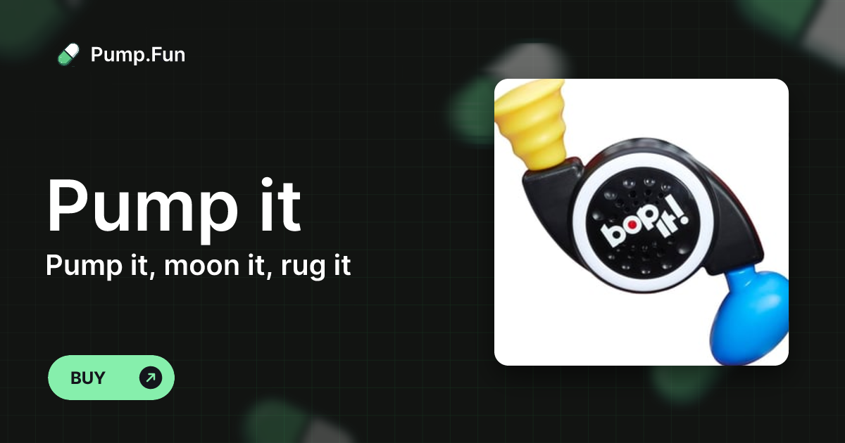 Pump it, moon it, rug it (Pump it) - Pump