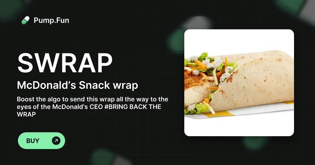 McDonald’s Snack wrap (SWRAP) - Pump