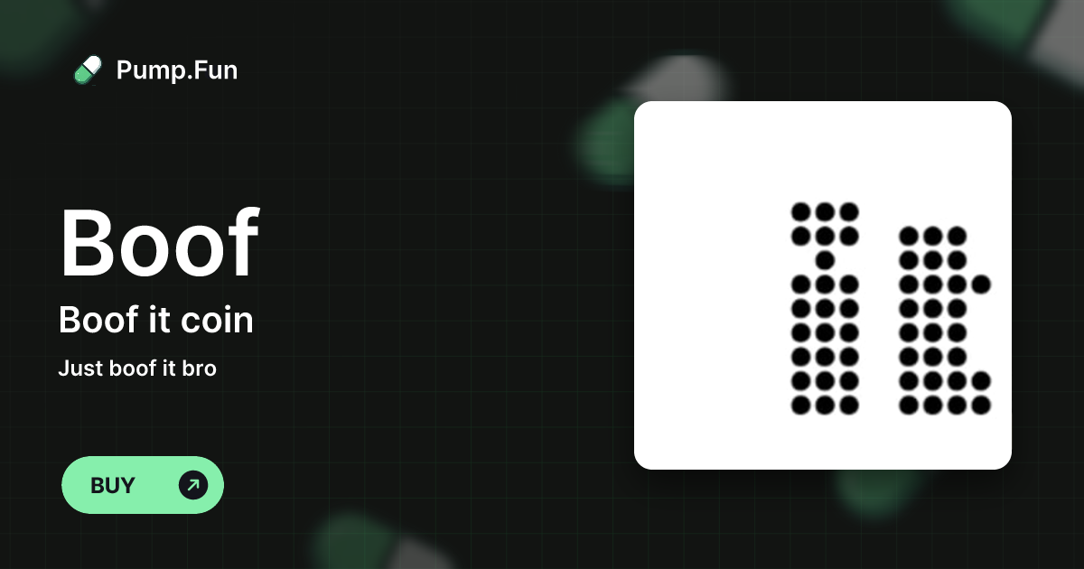 Boof it coin (Boof) - Pump