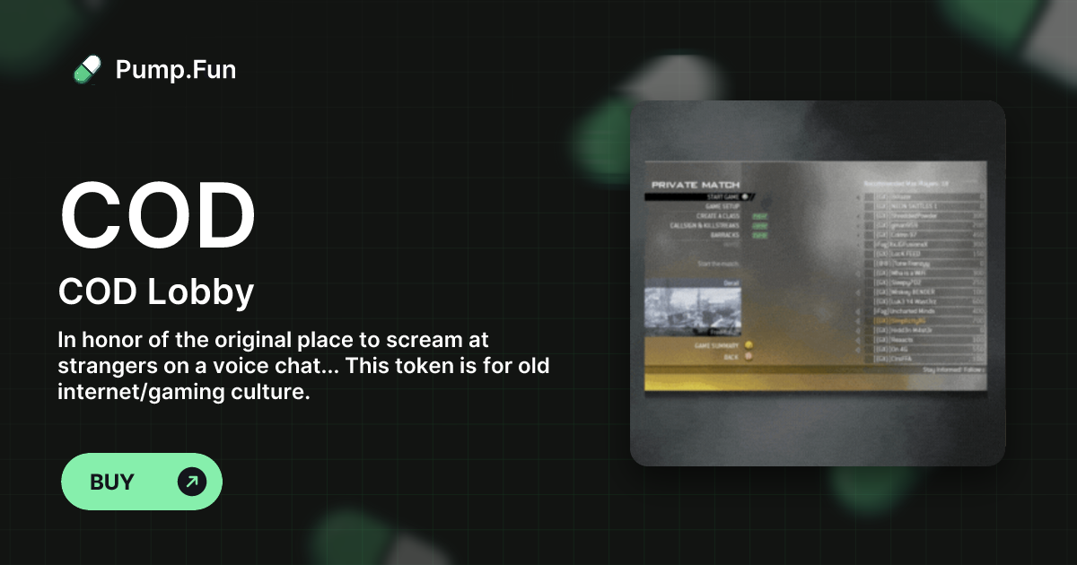 COD Lobby (COD) - Pump