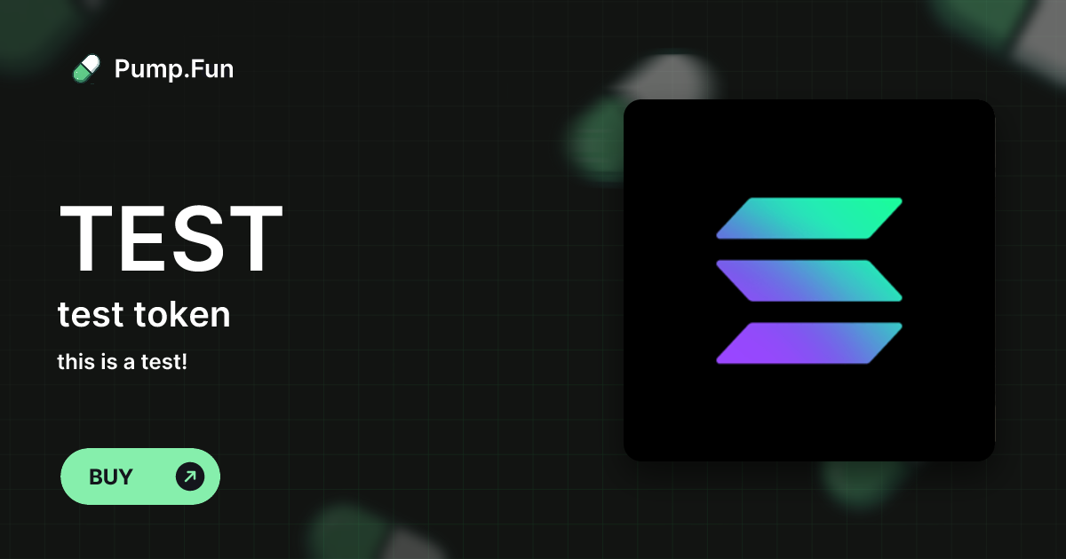 test token (TEST) - Pump