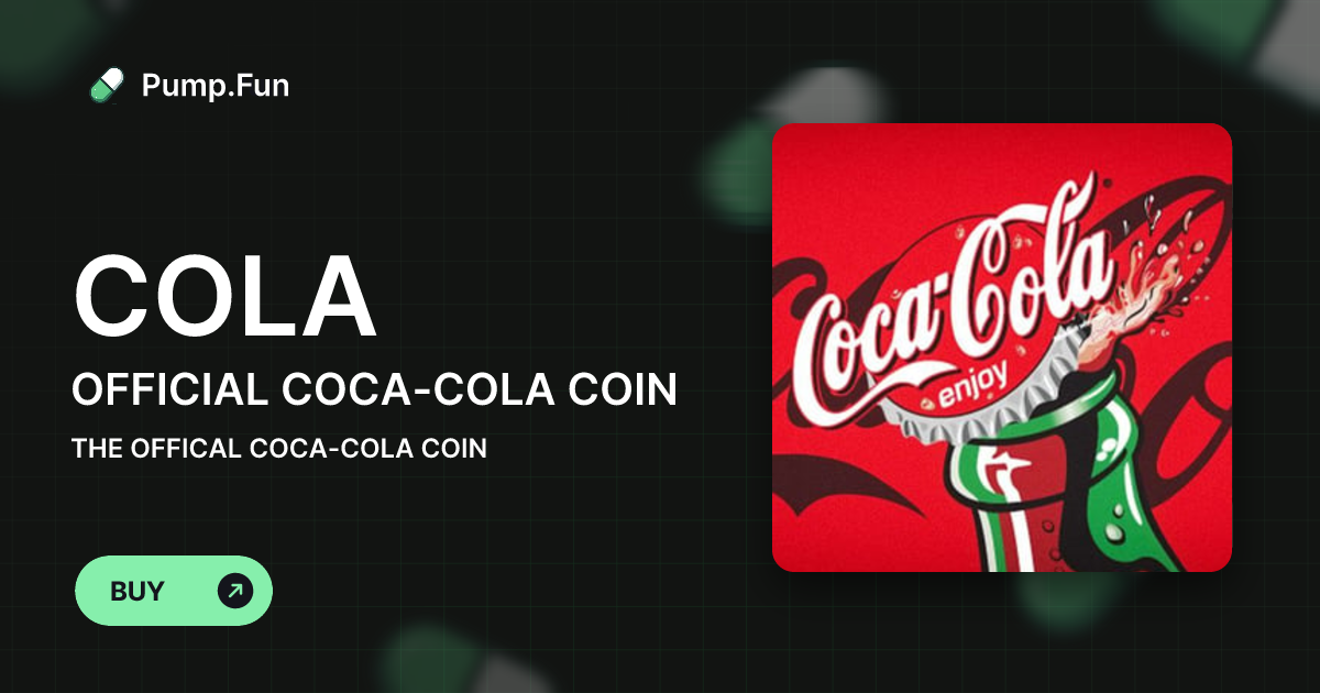 OFFICIAL COCA-COLA COIN (COLA) - Pump