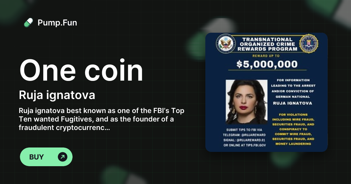 Ruja ignatova (One coin) - Pump