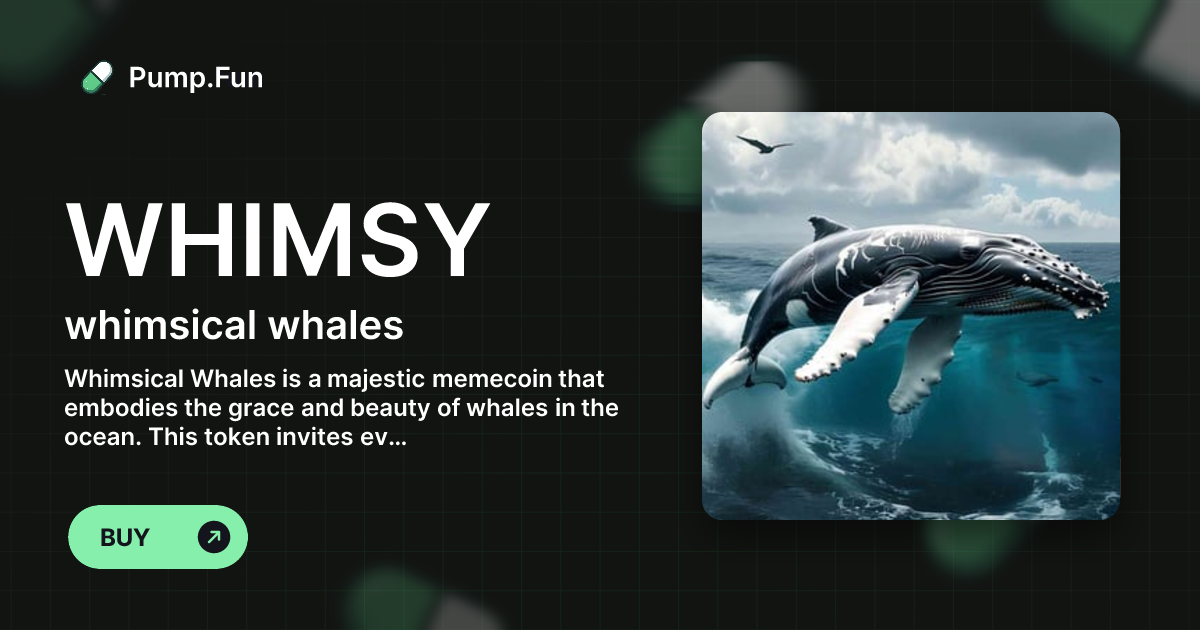 whimsical whales (WHIMSY) - Pump