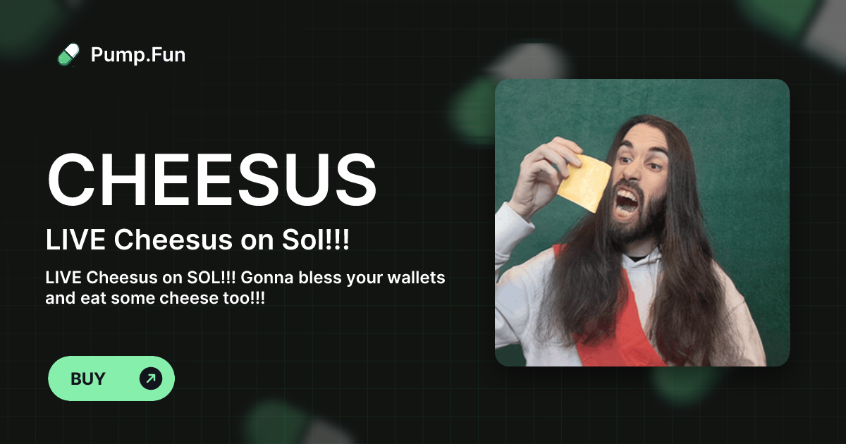 LIVE Cheesus on Sol!!! (CHEESUS) - Pump