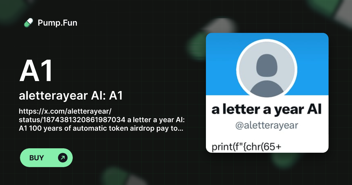aletterayear AI: A1 (A1) - Pump