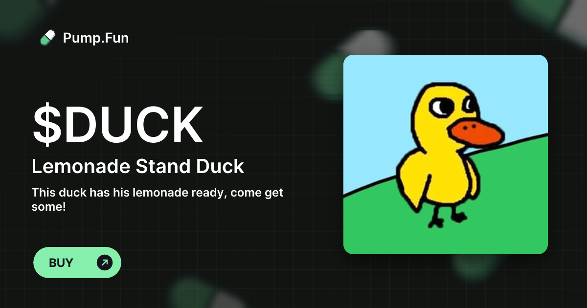 Lemonade Stand Duck ($DUCK) - Pump