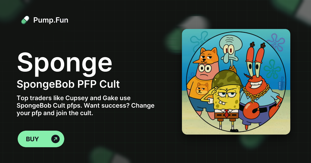 SpongeBob PFP Cult (Sponge) - Pump