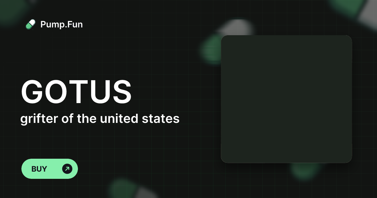 grifter of the united states (GOTUS) - Pump