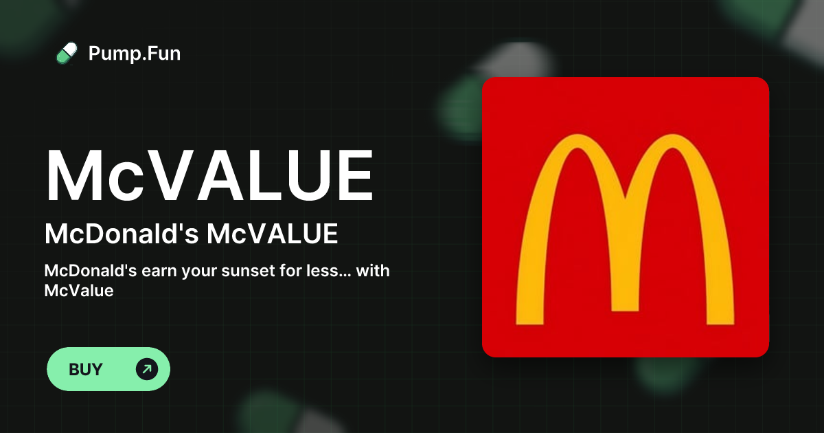 McDonald's McVALUE (McVALUE) - Pump
