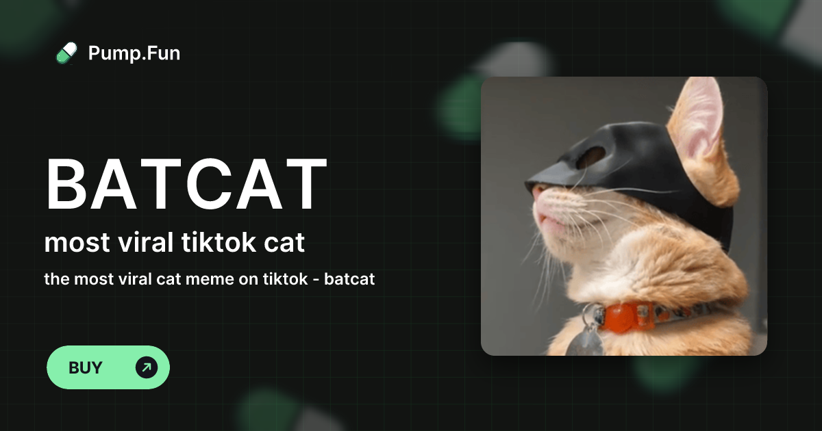 most viral tiktok cat (BATCAT) - Pump