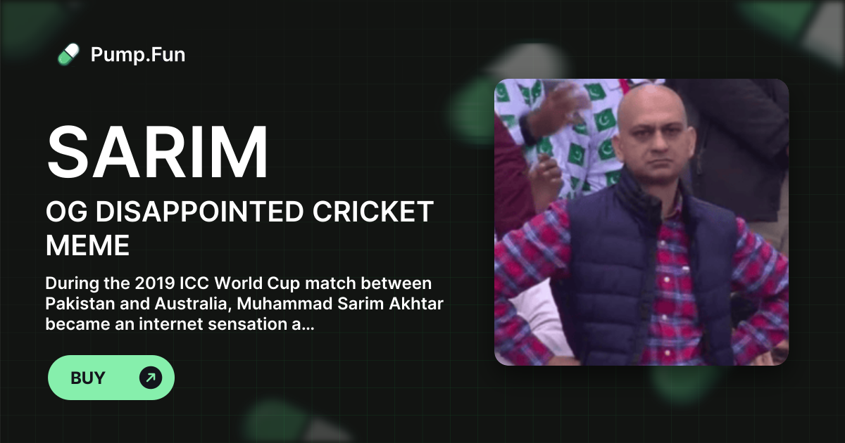 OG DISAPPOINTED CRICKET MEME (SARIM) - Pump