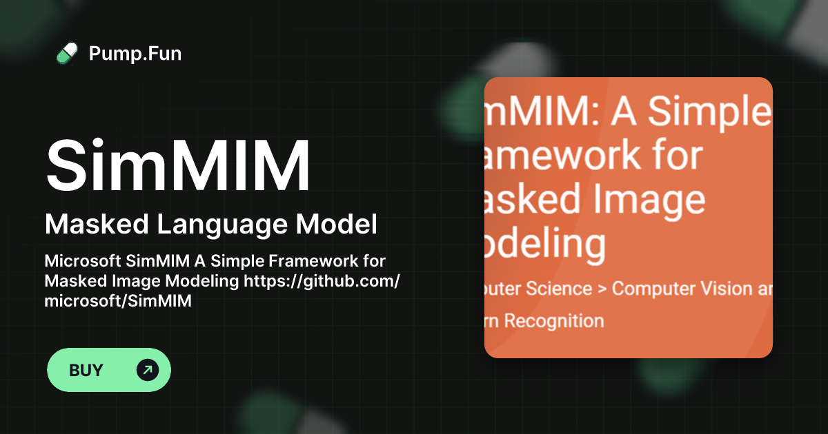Masked Language Model (SimMIM) - Pump