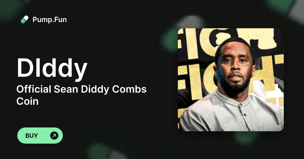 Official Sean Diddy Combs Coin (DIddy) - Pump
