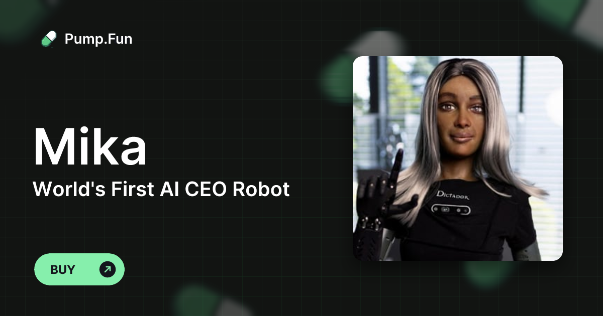World's First AI CEO Robot (Mika) - Pump