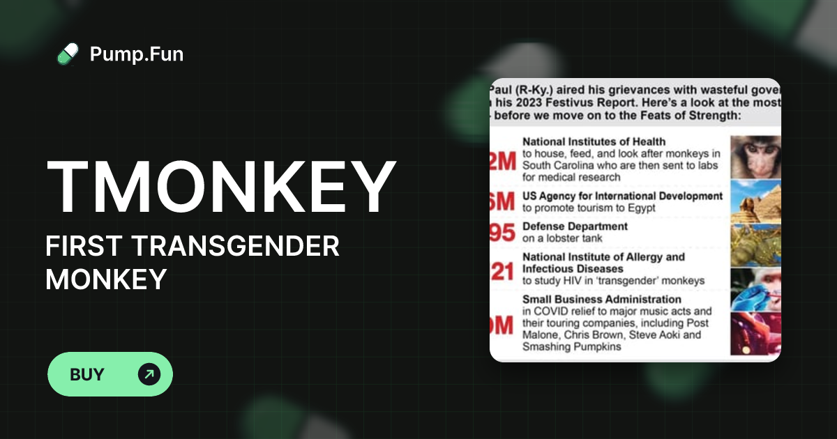 FIRST TRANSGENDER MONKEY (TMONKEY) - Pump