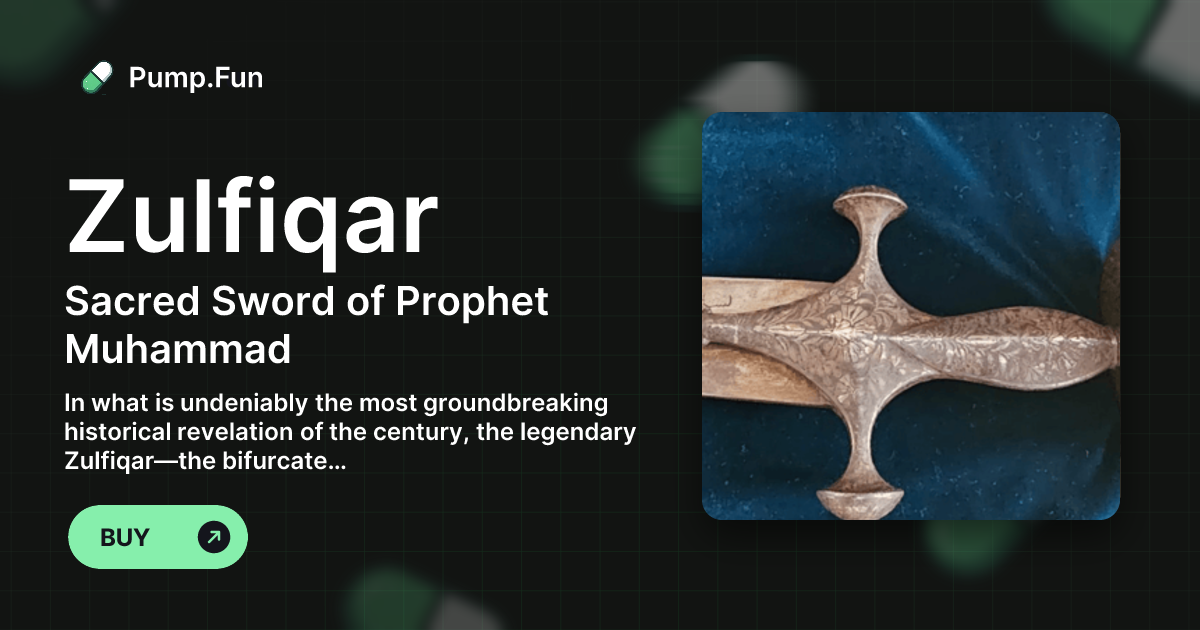 Sacred Sword of Prophet Muhammad (Zulfiqar) - Pump
