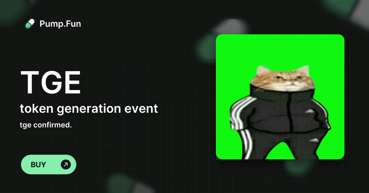 token generation event (TGE) - Pump