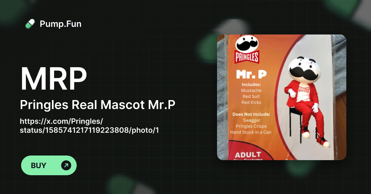 Pringles Real Mascot Mr.P (MRP) - Pump