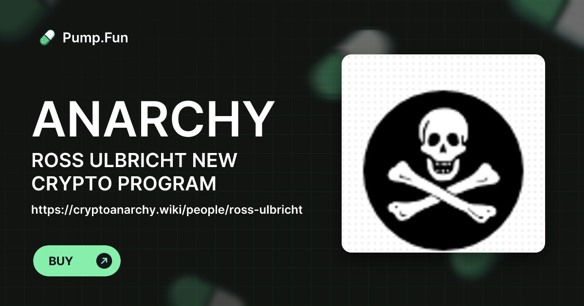 ROSS ULBRICHT NEW CRYPTO PROGRAM (ANARCHY) - Pump