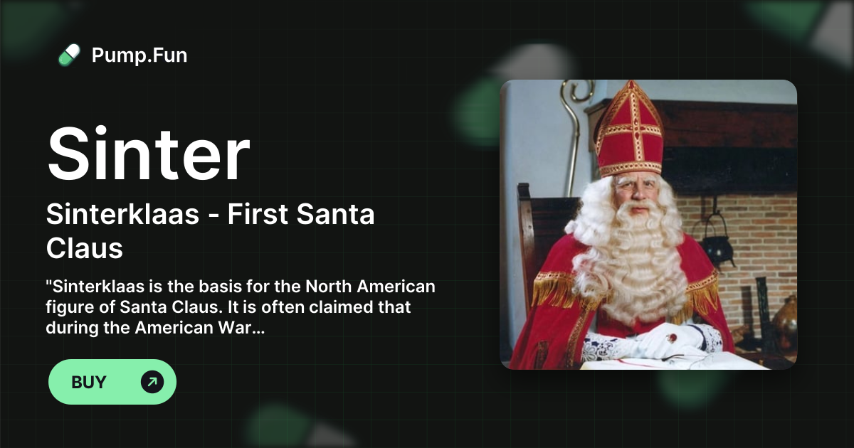 Sinterklaas - First Santa Claus (Sinter) - Pump