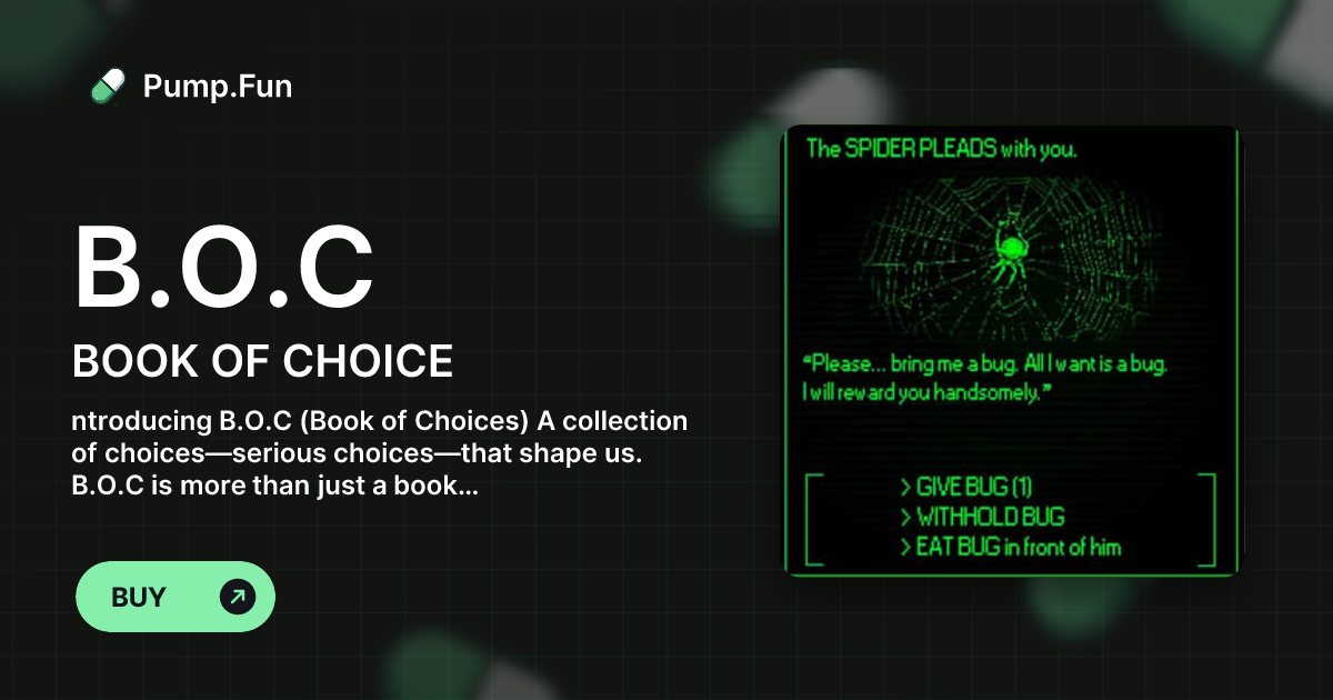 BOOK OF CHOICE (B.O.C) - Pump