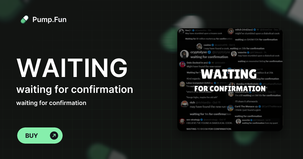 waiting for confirmation (WAITING) - Pump