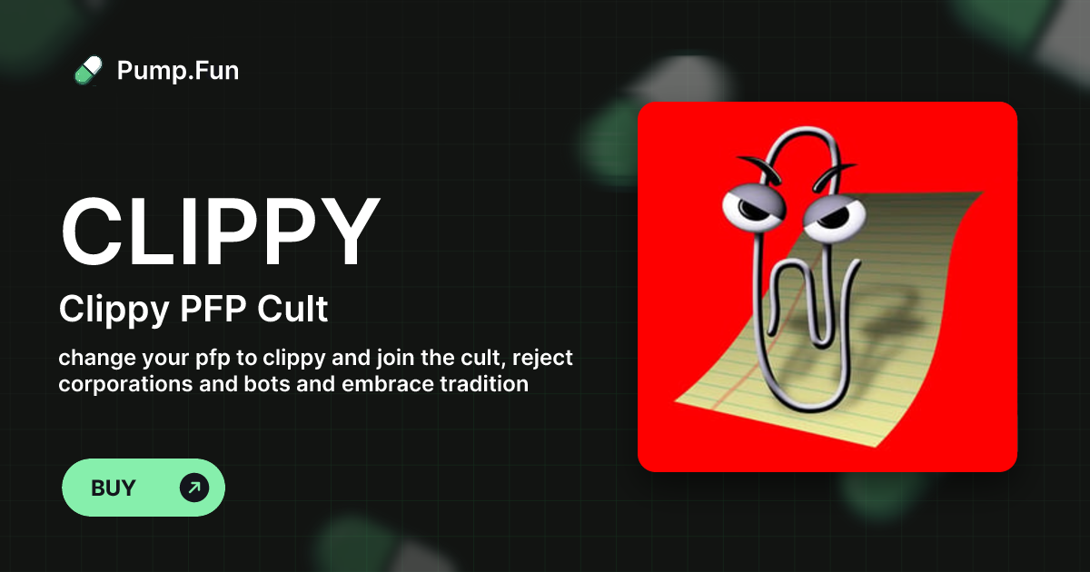 Clippy PFP Cult (CLIPPY) - Pump