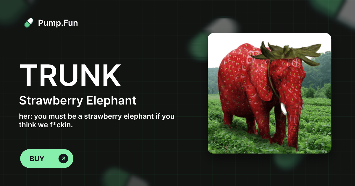 Strawberry Elephant (TRUNK) - Pump