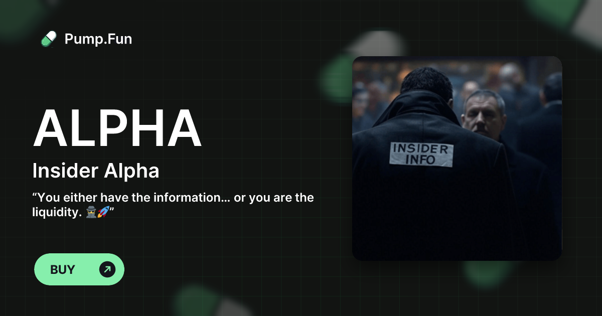 Insider Alpha (ALPHA) - Pump