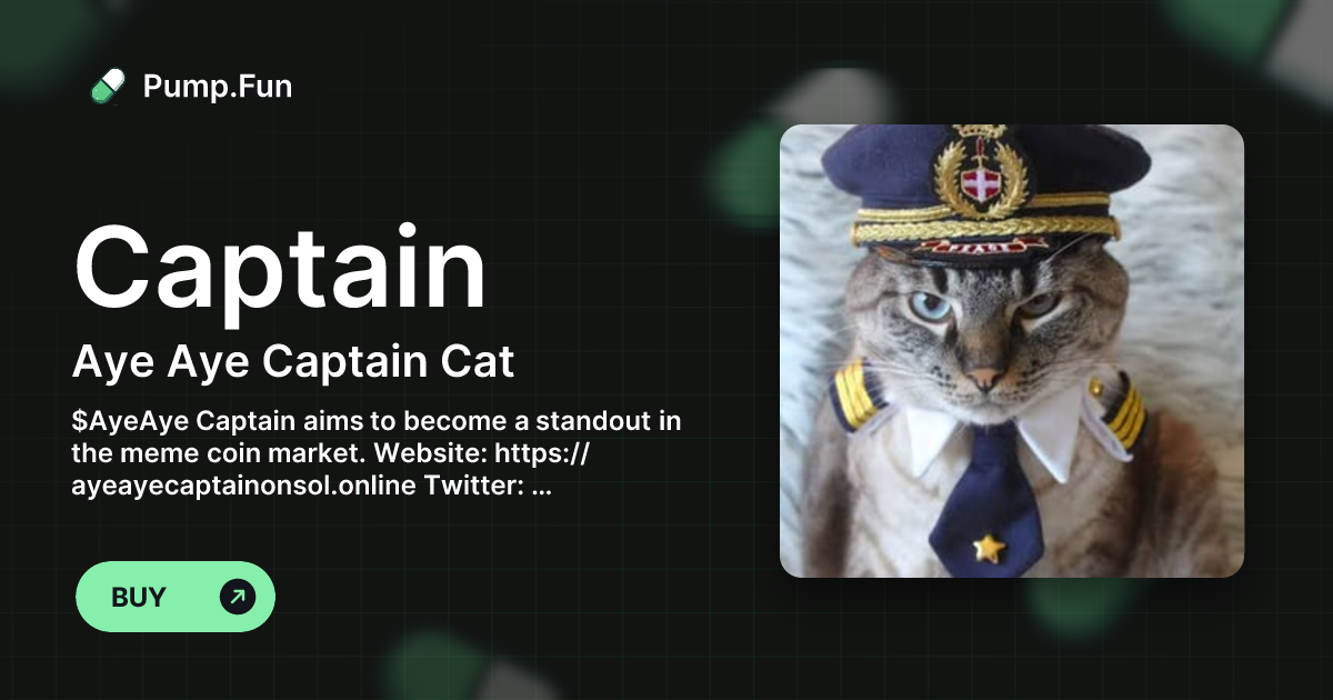 Aye Aye Captain Cat (Captain) - Pump