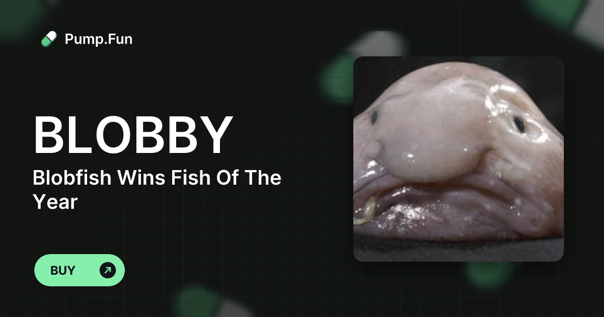Blobfish Wins Fish Of The Year (BLOBBY) - Pump