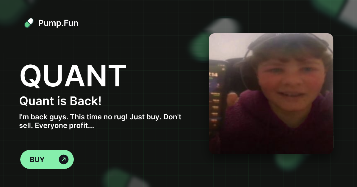 Quant is Back! (QUANT) - Pump