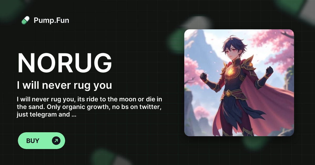 I will never rug you (NORUG) - Pump