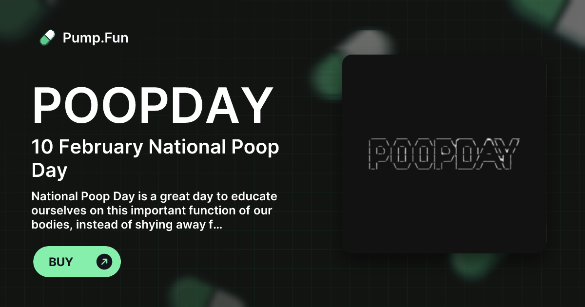 10 February National Poop Day (POOPDAY) - Pump