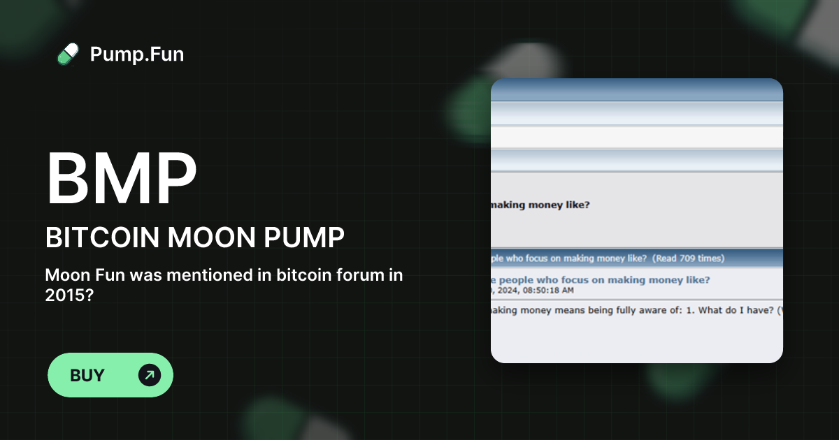 BITCOIN MOON PUMP (BMP) - Pump