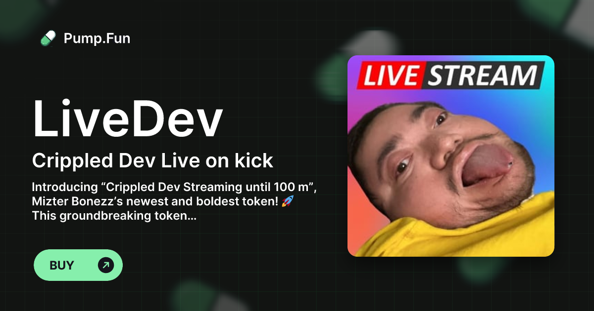 Crippled Dev Live on kick (LiveDev) - Pump