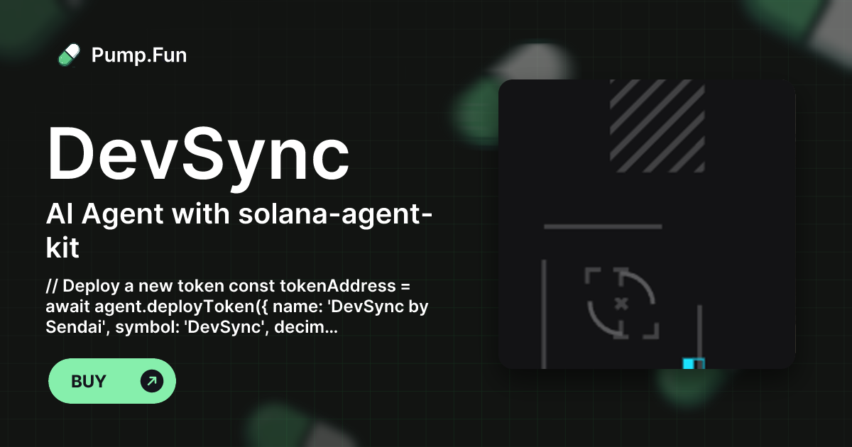 AI Agent with solana-agent-kit (DevSync) - Pump